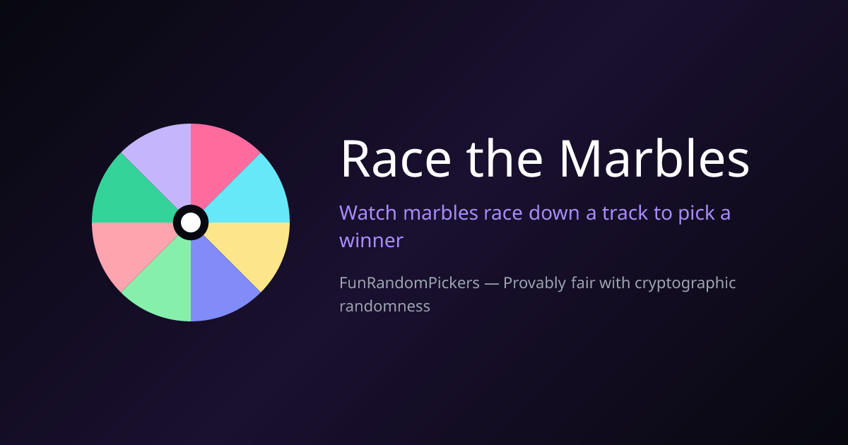 Marble Race Name Picker — FunRandomPickers